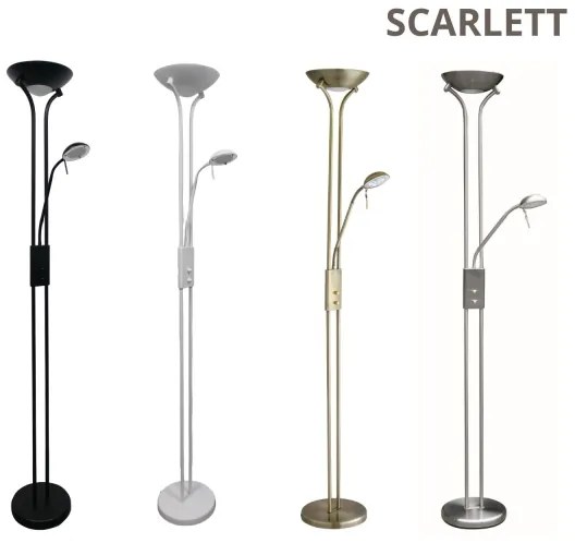 Brilagi - Stmívatelná stojací lampa SCARLETT 1xR7s/230W/230V + 1xG9/40W černá