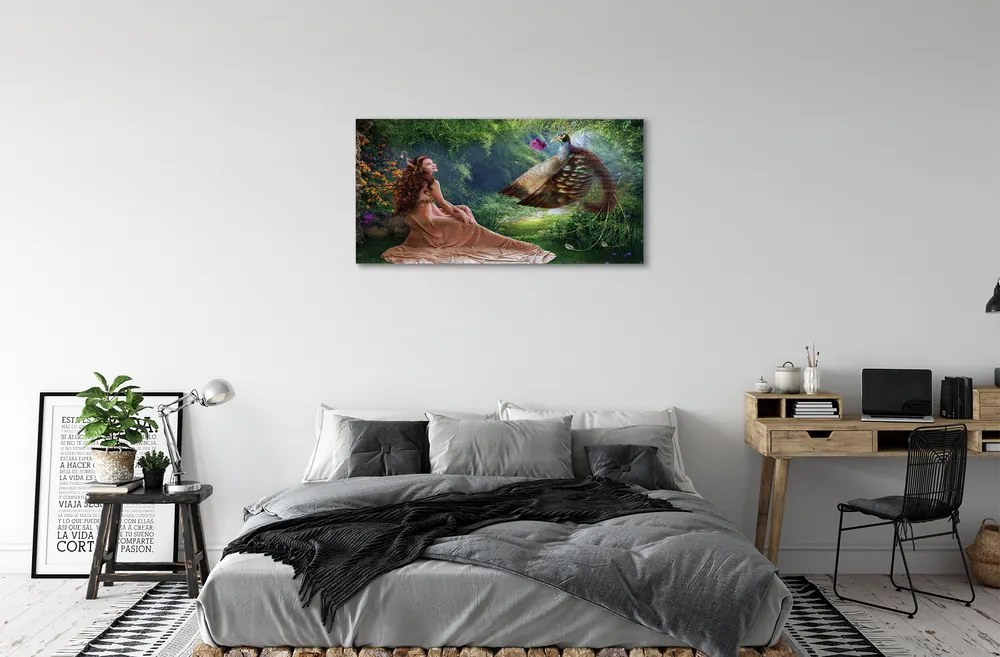 Obrazy na plátně Bažant female forest 125x50 cm