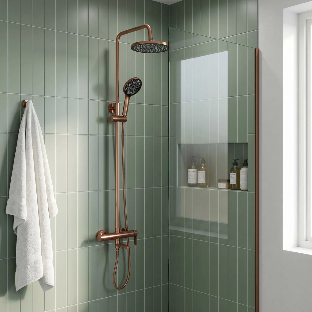 Rea, Sprchový Set Rea Arcos brush copper, REA-P8715