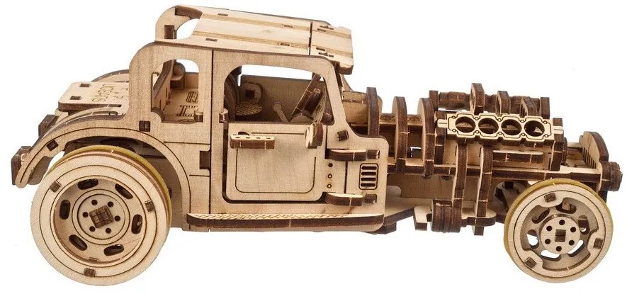 Ugears 3D dřevěné mechanické puzzle The Hot Rod Furious