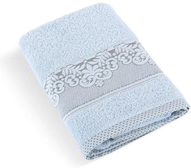 Bellatex Froté ručník Orchidea 50x100 cm světle modrý