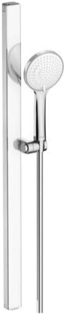 Duravit - Set sprchové hlavice, tyče a hadice, 3 proudy, chrom/bílá UV0682004005