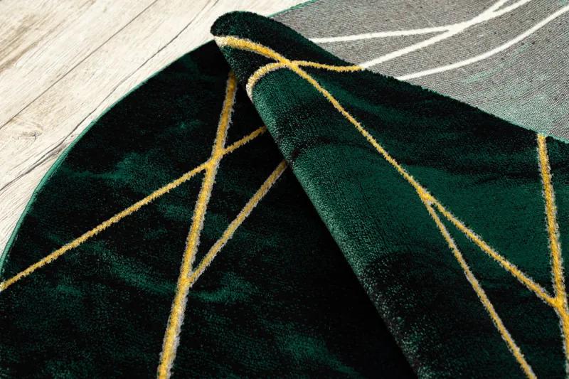 Dywany Łuszczów Kusový koberec Emerald 1022 green and gold kruh - 120x120 (průměr) kruh cm