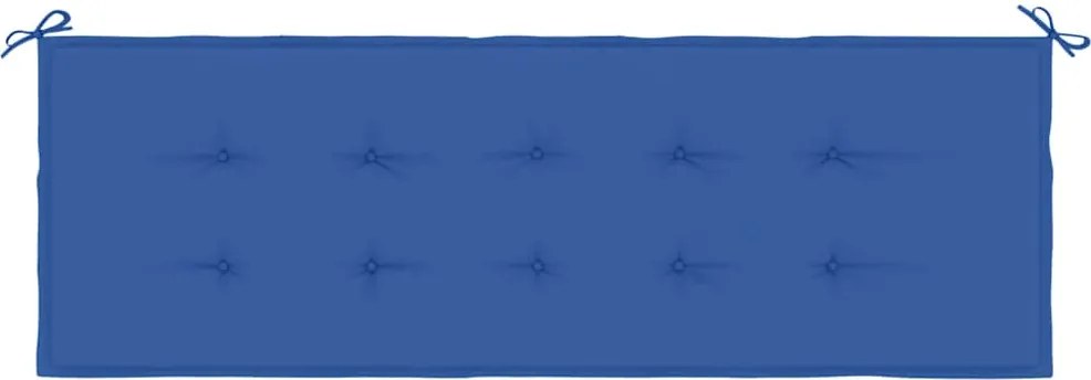 Poduška na zahradní lavici královsky modrá 150x50x3 cm oxford 314087