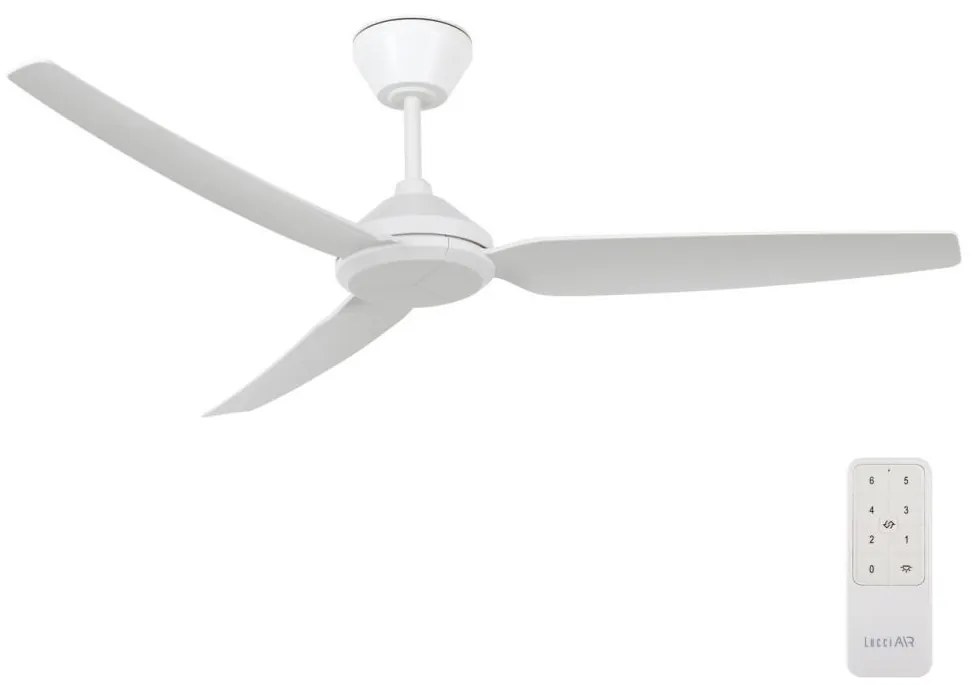 Lucci air 21616249 - Stropní ventilátor POLIS IP55 bílá + dálkové ovládání 21616249
