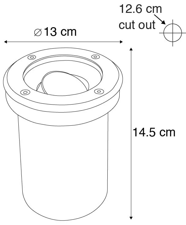 Chytré venkovní bodové svítidlo do země černé nastavitelné vč. Wifi GU10 - Delux