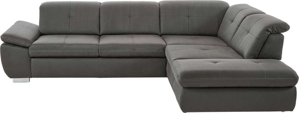 XXXLutz ROHOVÁ SEDAČKA, textil, tmavě šedá Beldomo Speed - Sedací soupravy - 000711013502