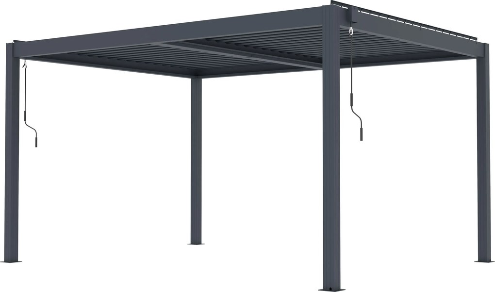 Bioklimatická pergola G21 Austin Premium 4x3 m, antracitová hliníková