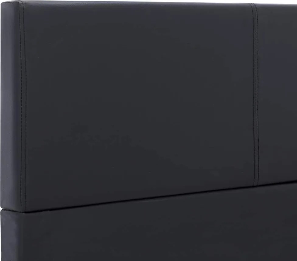 Rám postele černý umělá kůže 160 x 200 cm 284772