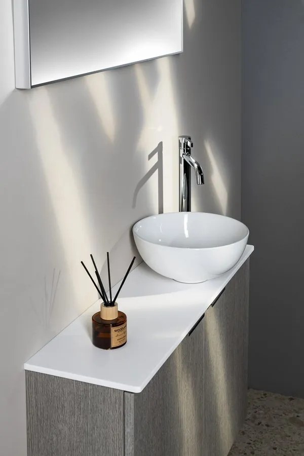 Sapho Latus X koupelnová skříňka 80 x 54,5 x 22 cm s odkládací plochou pravá bílá LT110-SET01