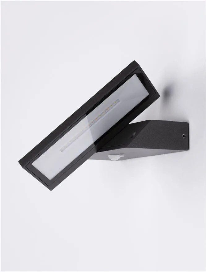 NV 9492510 AKCE - Venkovní nástěnné svítidlo JIGRA antracitový hliník a čiré sklo LED 2W 3000K 3.7V 100st. IP65 solární s pohybovým čidlem - NOVA LUCE