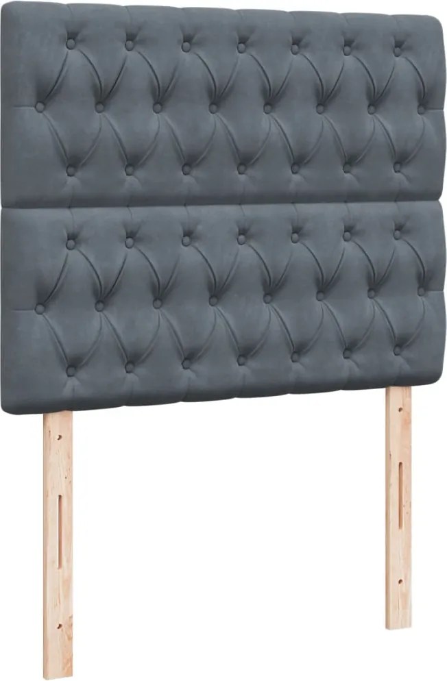 Box spring postel s matrací tmavě šedý 120x190 cm samet 3293165