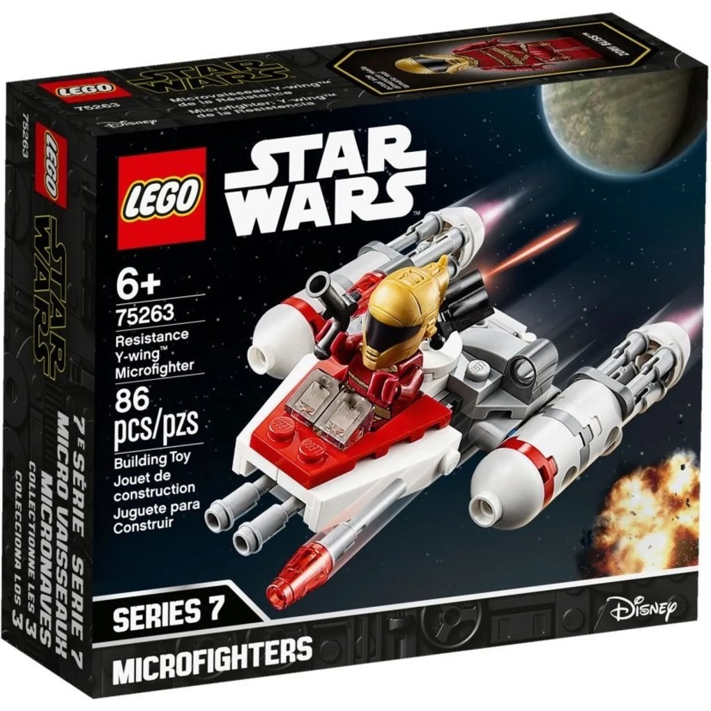Lego stavebnice lego star wars 75263 mikrostíhačka odboje y-wing