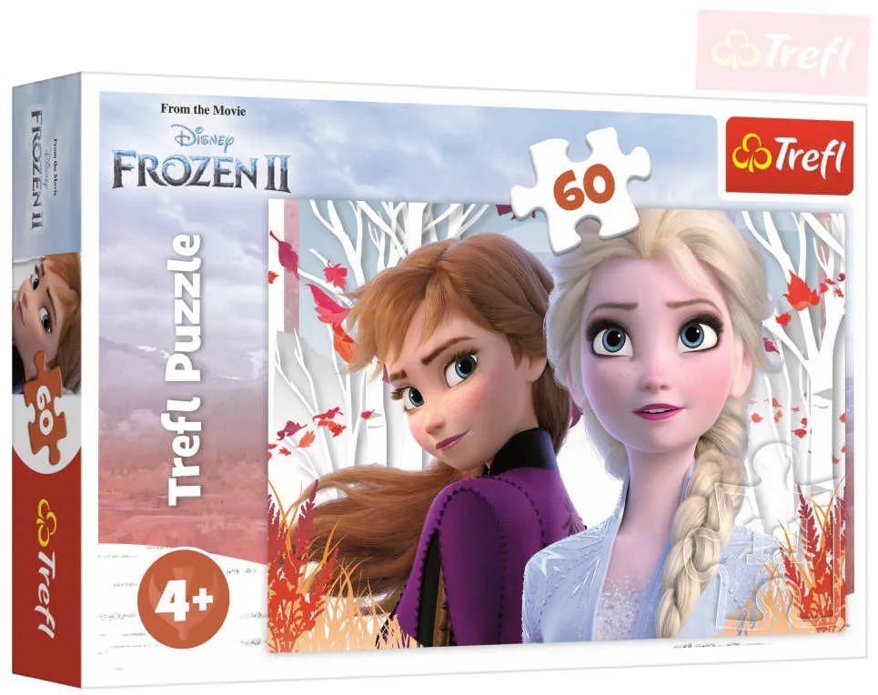 TREFL Puzzle Kouzelný svět Anny a Elsy Frozen 2 (Ledové Království) 33x22cm 60 dílků tr117333