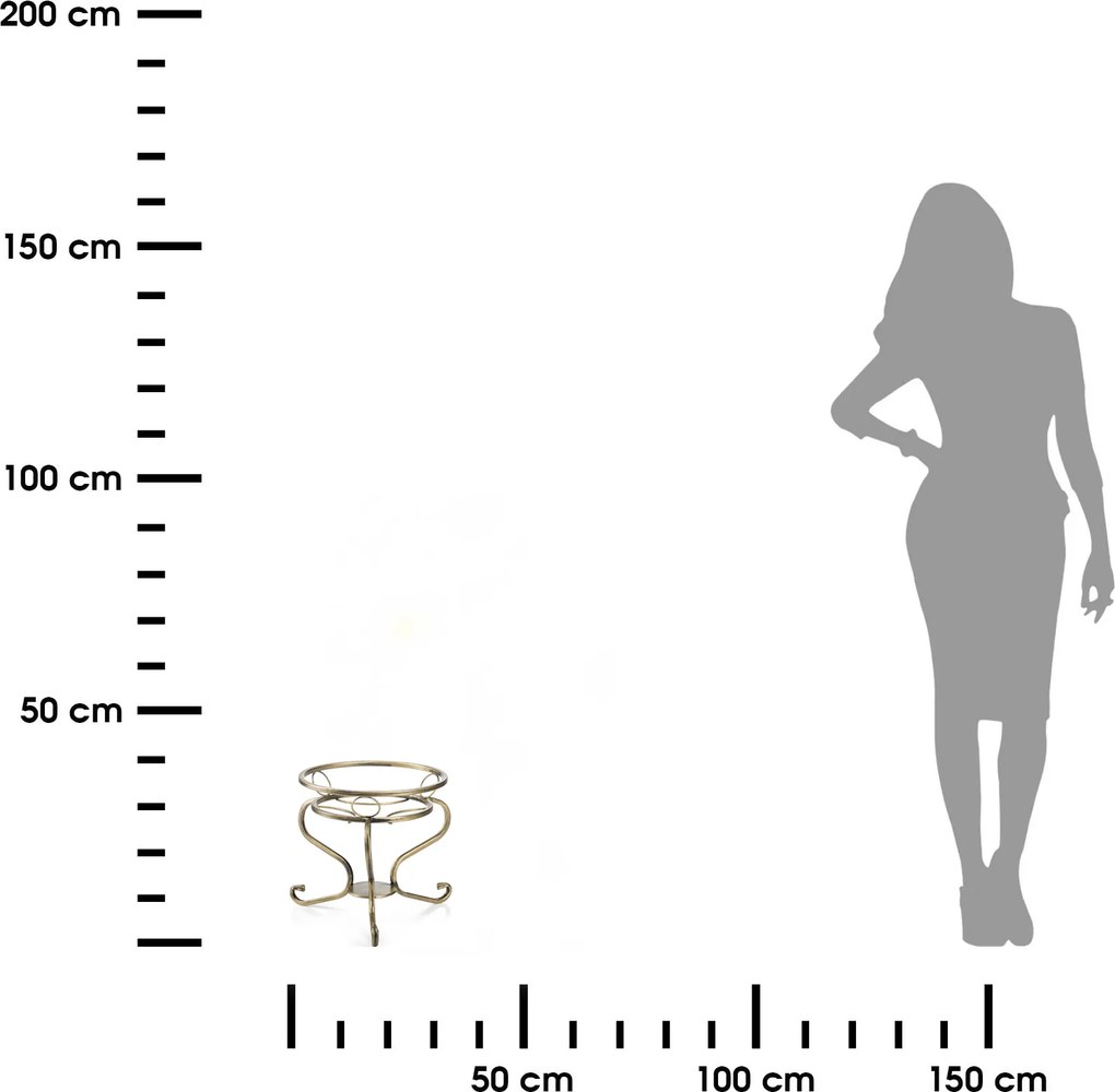 STOJAN NA KVĚTINÁČ GREGG 28X33 CM ZLATÁ