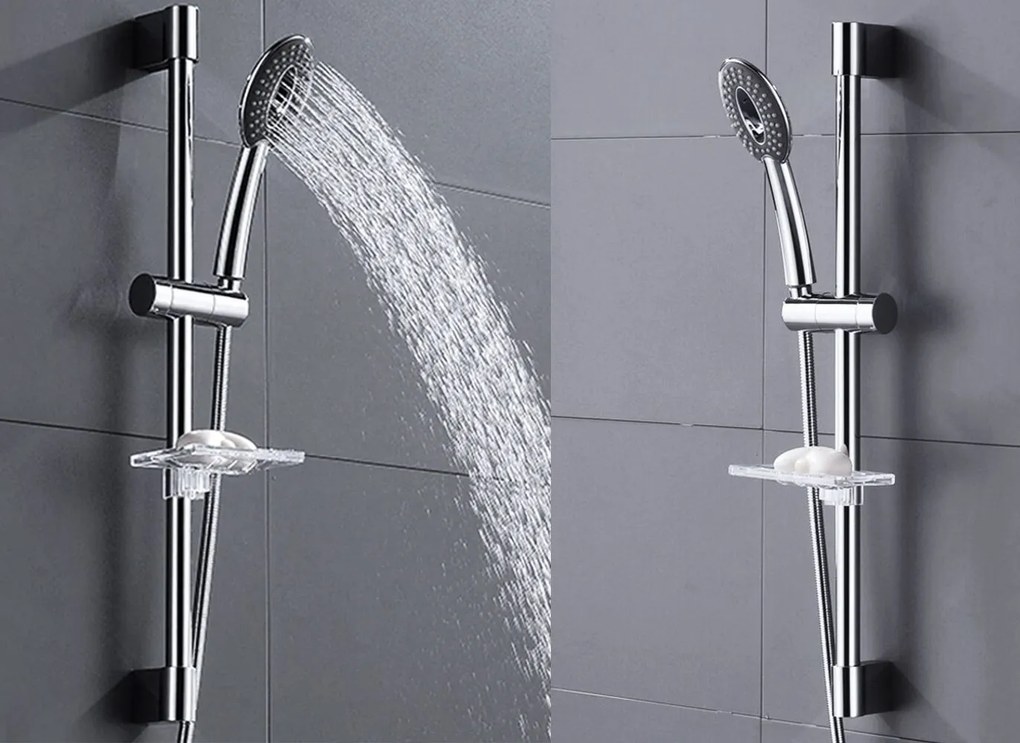 Tutumi Rea, sprchový sloup s držákem na ruční sprchu 70cm, typ 01, zlatá matná, REA-P6500
