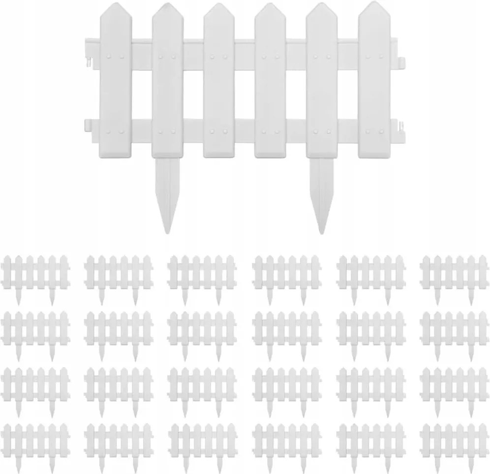Trávníkové Okraje, 25 ks, bílé, 10 m, Pp