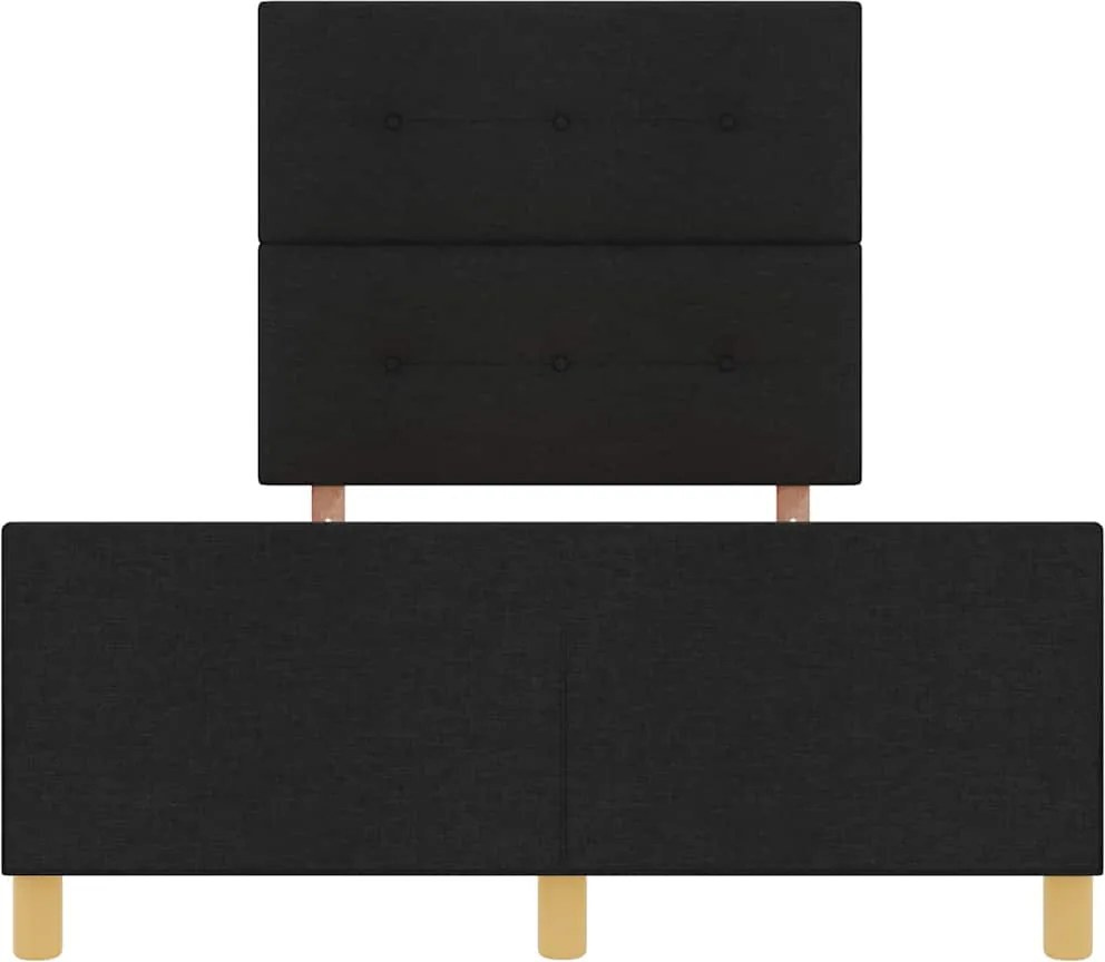 Rám postele s čelo Černá 120 x 190 cm textil 3344713