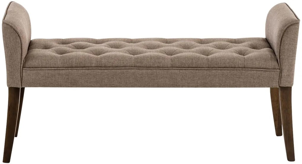 Lavice Cleopatra Chaiselongue látka, nohy antik tmavé - Šedo-hnědá (Taupe)