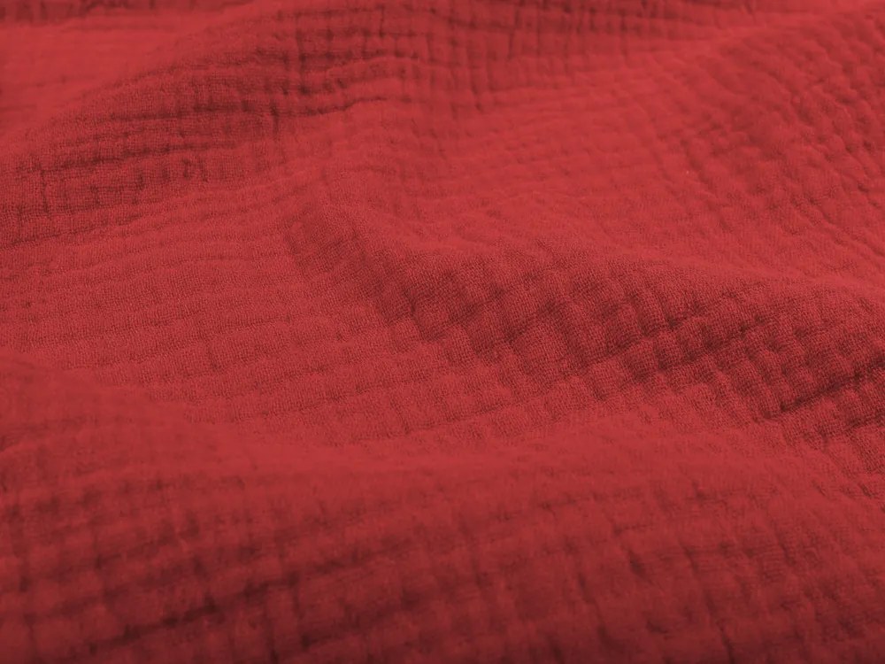 Biante Mušelínový povlak na polštář MSN-006 Červený 40 x 60 cm
