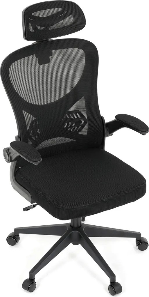Ergonomická kancelářská židle ALEXANDRE - černá síťovina