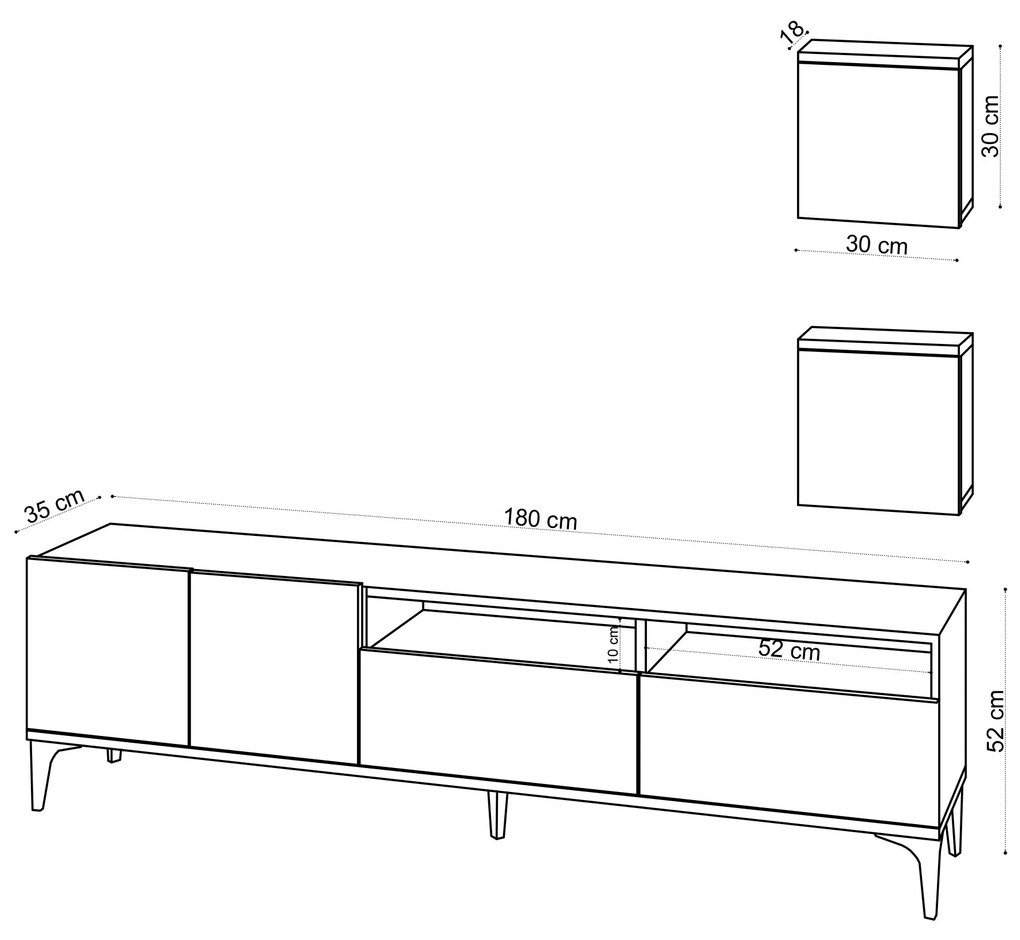 TV stolek/skříňka Liam (Dub). 1072360