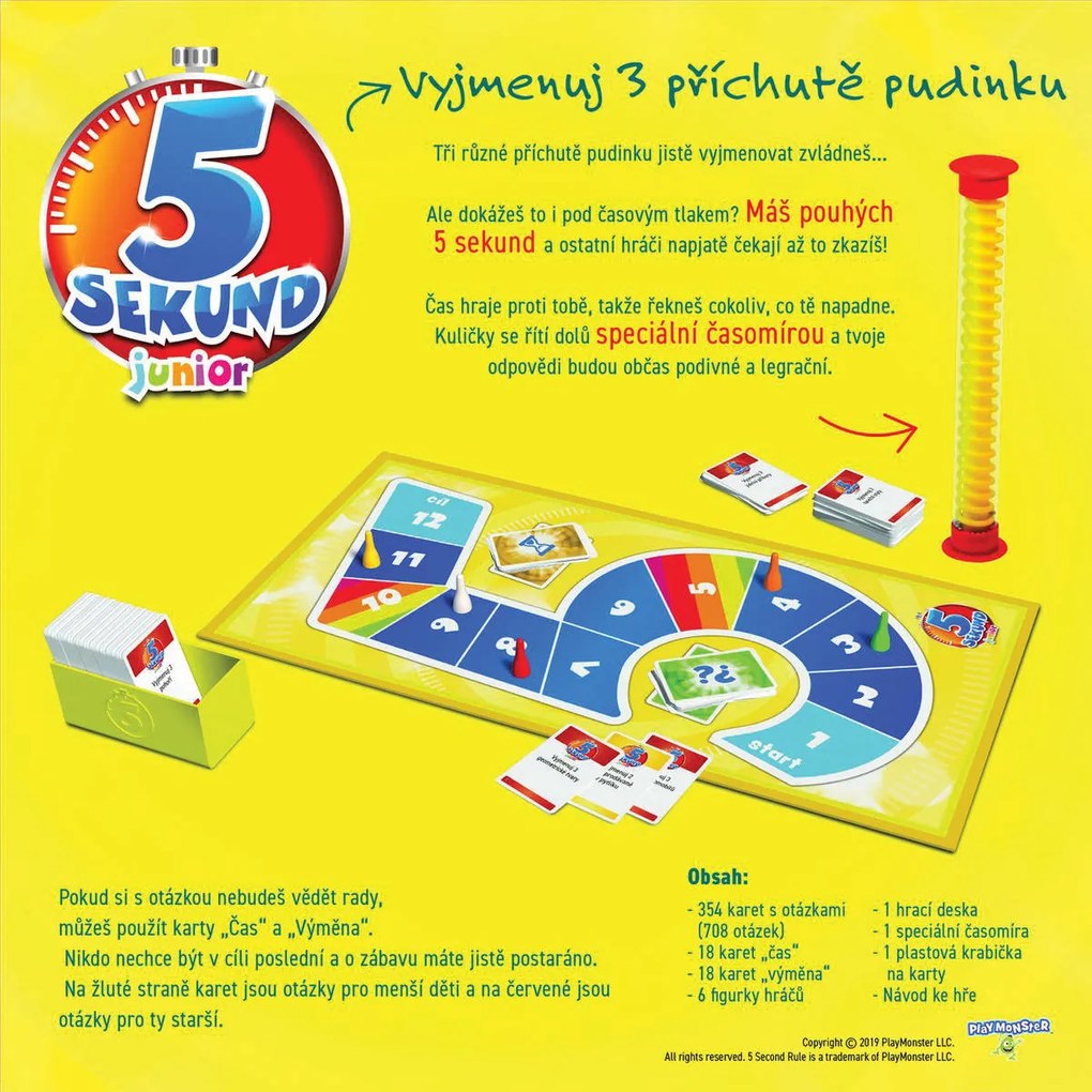TREFL HRA 5 Sekund Junior kvízová s časoměřičem CZ *SPOLEČENSKÉ HRY* tr01884