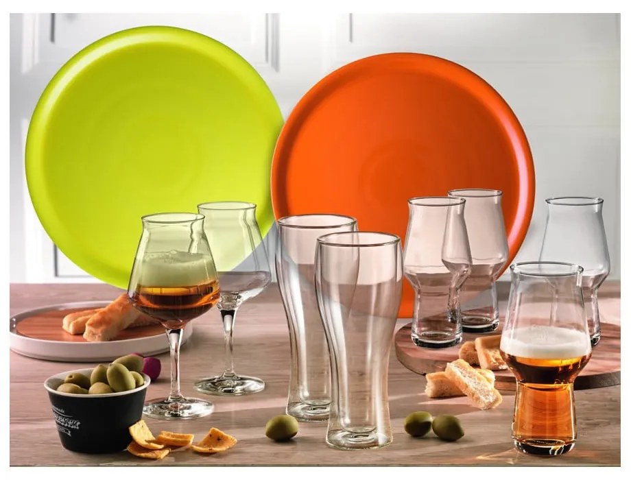 Oranžový porcelánový talíř na pizzu Brandani Pizza, ⌀ 31 cm