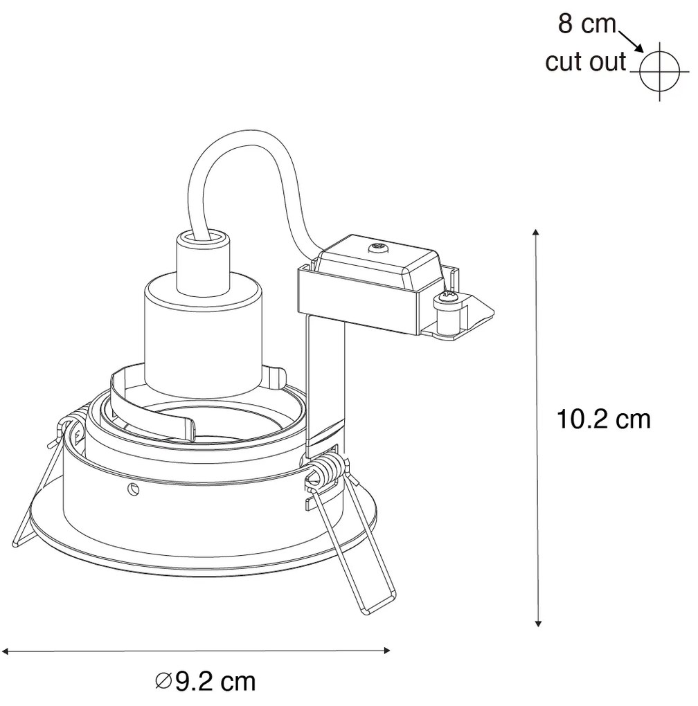 Chytré zapuštěné bodové svítidlo tmavě bronzové kulaté naklápěcí a otočné včetně Wifi GU10 50mm - Chuck