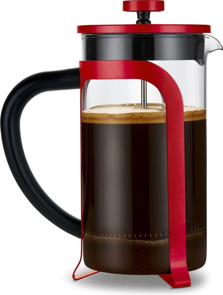 Tchibo - Konvička french press 800 ml, 6 šálků, červená