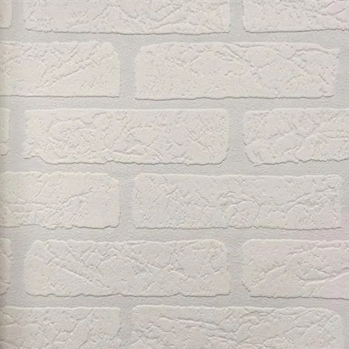 Vliesové tapety na zeď Wallton přetíratelná cihla bílá