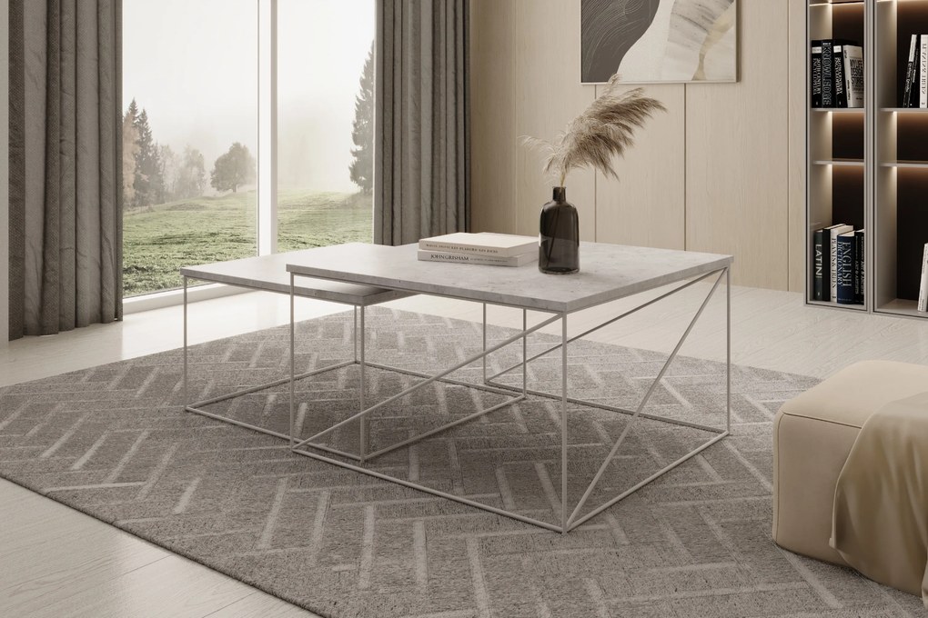 ADRK Furniture Konferenční stolek 2v1 Licco CT-LIC-W-BE
