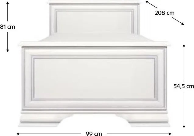 Postel, 90x200, alpská bílá, KENTAK Kondela 0000403916
