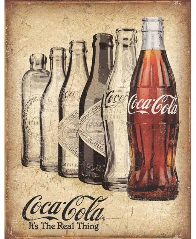 Plechová cedule Coca Cola The Real Thing 32 cm x 40 cm