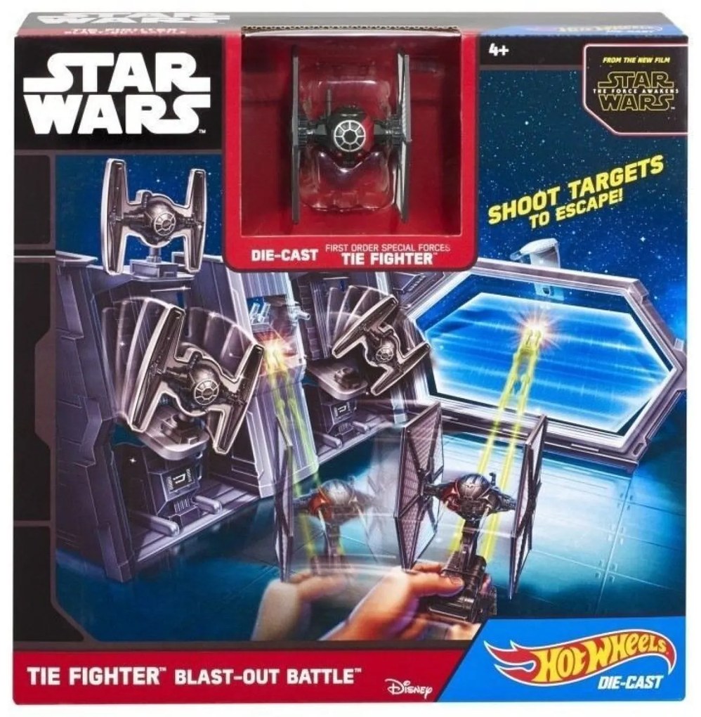 Hot wheels sw bitva se stíhačkou tie fighter, mattel cmt37