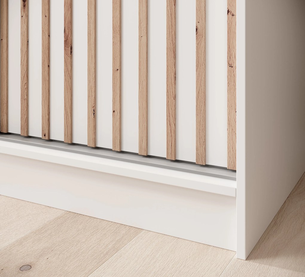 ADRK Furniture Šatní skříň s zrcadlem Ida 200 SW-IDA-200-W