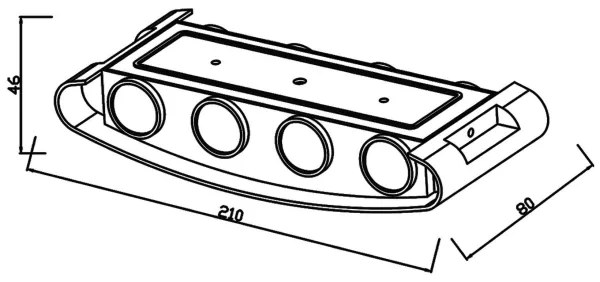 Top Light - LED Venkovní nástěnné svítidlo LED/8W/230V IP44 4000K bílá