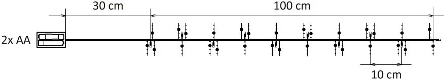 LED světelný řetěz na baterie, stříbrné perly, teple bílá, 10 diod, 1,3 m