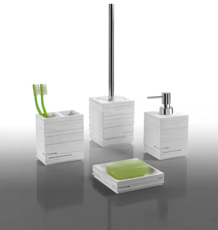 Gedy, QUADROTTO WC kartáč na postavení, bílý, QU3302