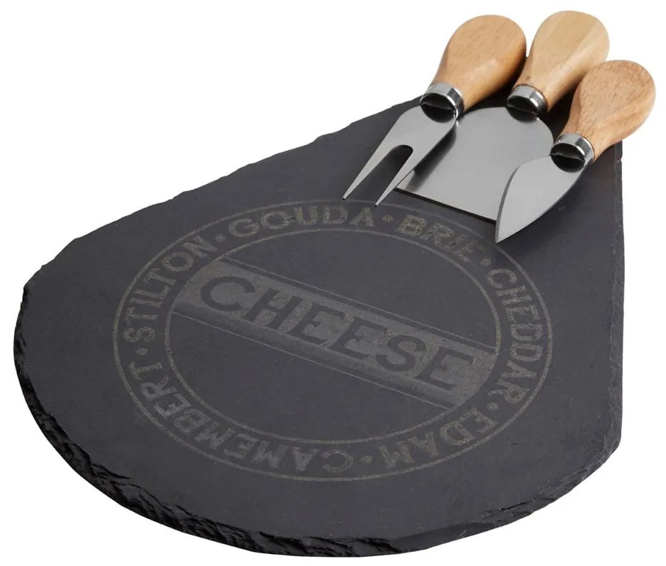 Servírovací prkénko na sýr se 3 noži Premier Housewares Cheese Set