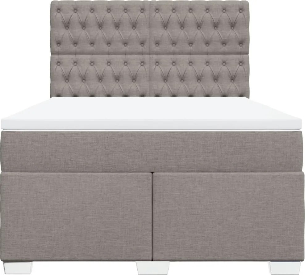 Box spring postel s matrací taupe 140x200 cm textil 3292822