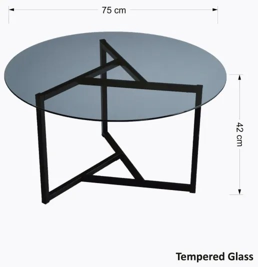 Konferenční stolek TRIO 42x75 cm černá