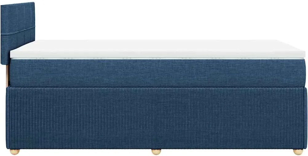 Box spring postel s matrací modrá 90x200 cm textil 3287345