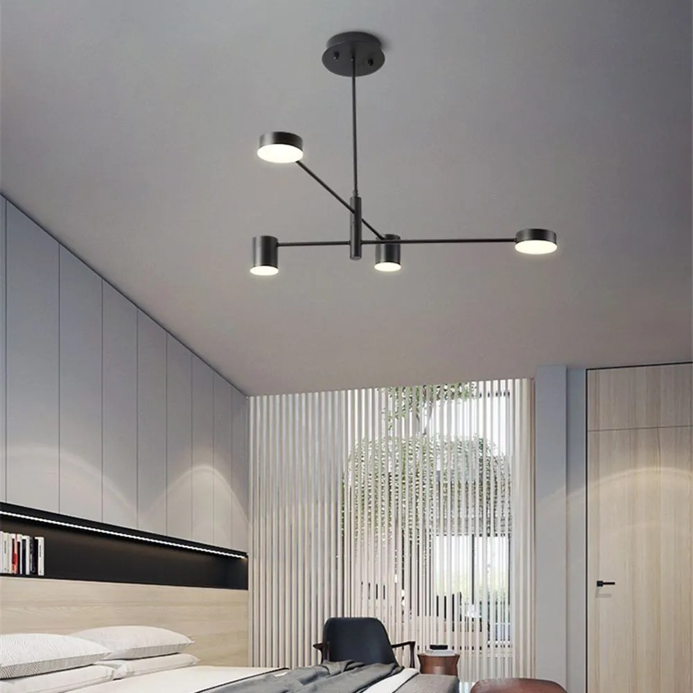 Toolight - LED stropní svítidlo APP596-4C, černá, OSW-08564