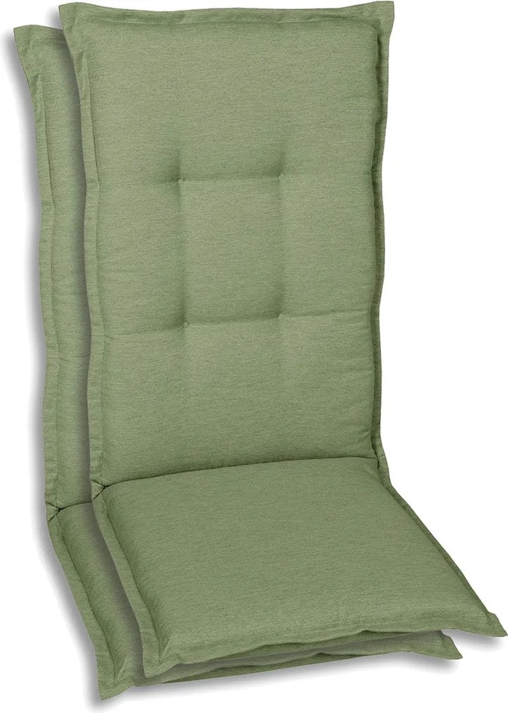 Go-De Textil Sada zahradních podsedáků Uni (vysoká opěrka, 2 kusy, světle zelená)