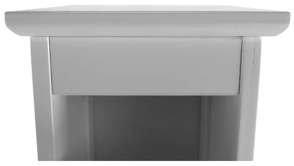 Úzký koupelnový regál ATENE typ 6 bílá mat