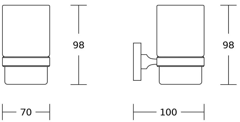 Mexen příslušenství, držák na kartáček Rufo, černá, 7050938-70