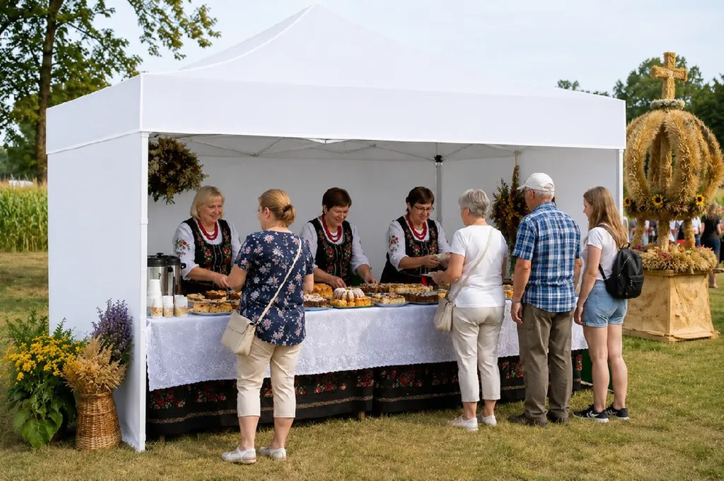 TRENDIE Hliníkový nůžkový stan 3x4,5m bílý