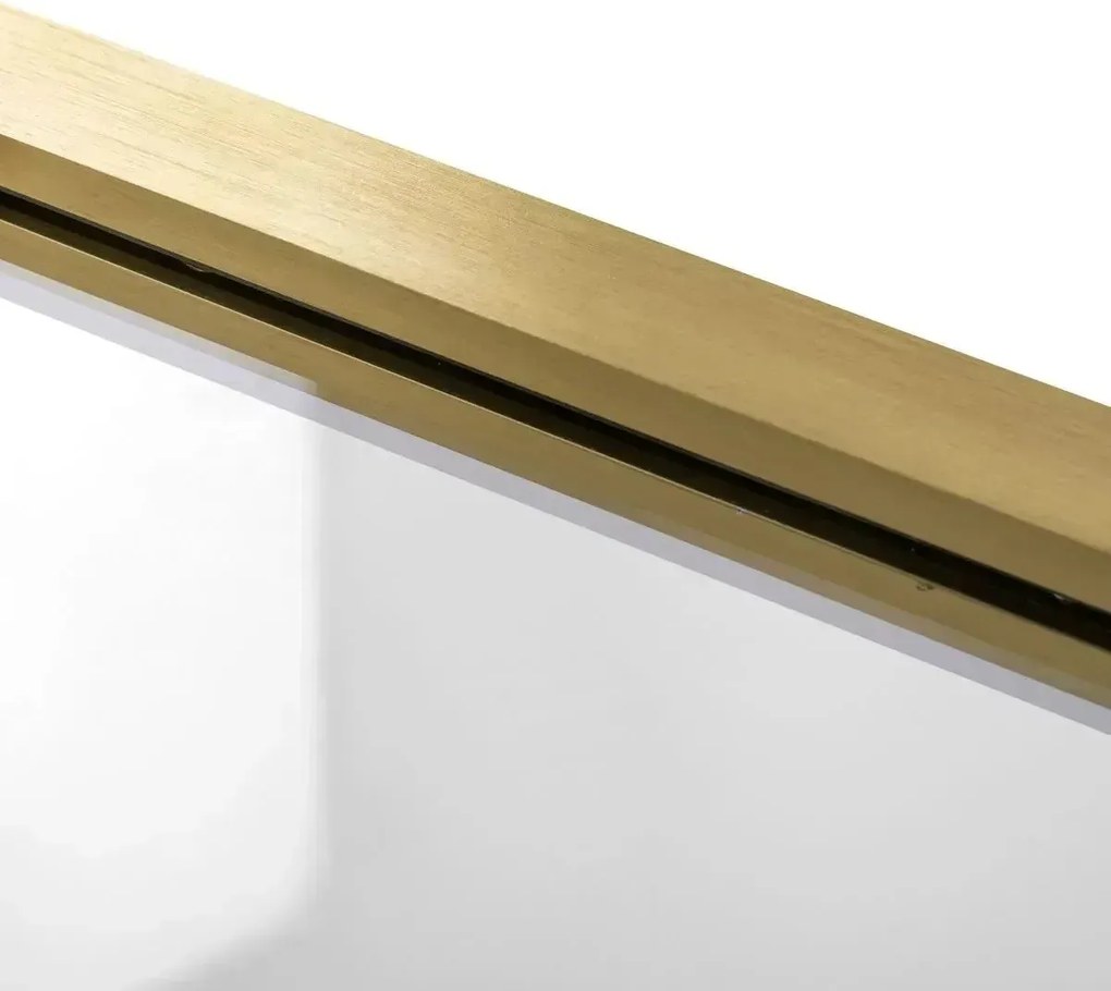 Rea Atlas, sprchový kout 100 (dveře) x 80 (stěna), levá strana, 6mm čiré sklo, zlatý profil, KPL-K4374