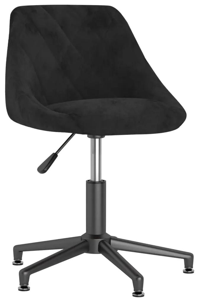 335419 vidaXL Otočná kancelářská židle černá samet